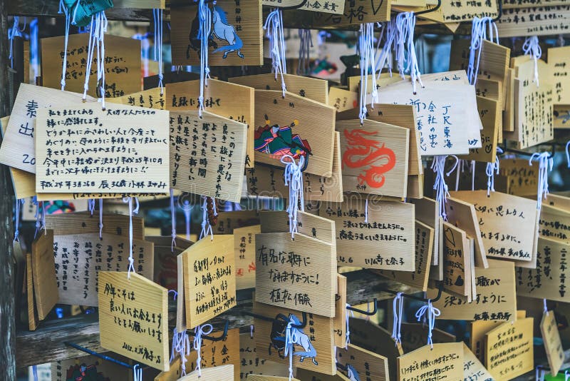 12 April 2012 a Hanging Wishing Plate Which is Called Ema Editorial ...