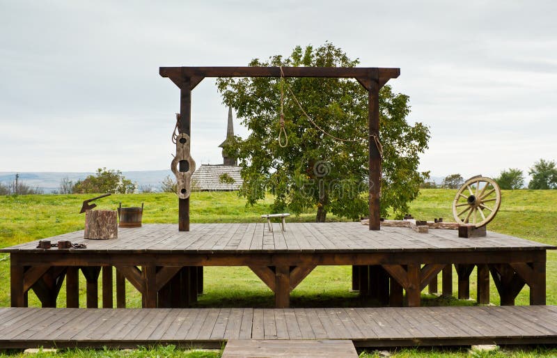 Medieval gallows stock photo. Image of hangman, depression - 9244666
