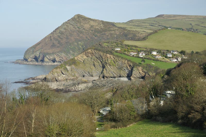 Hangman Point, Combe Martin Stock Photo - Image of strata, slate: 24795138