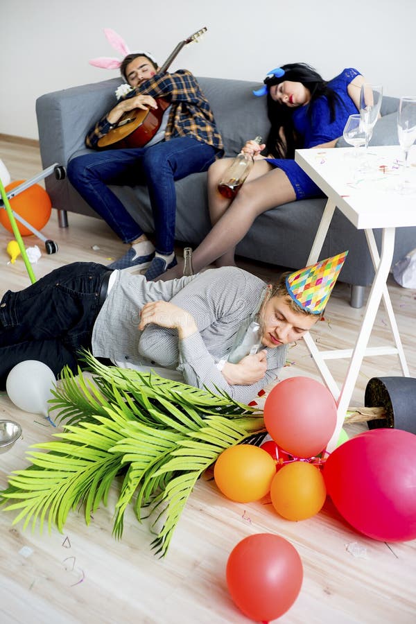 Hangover after a party stock photo. Image of alcohol - 100312816