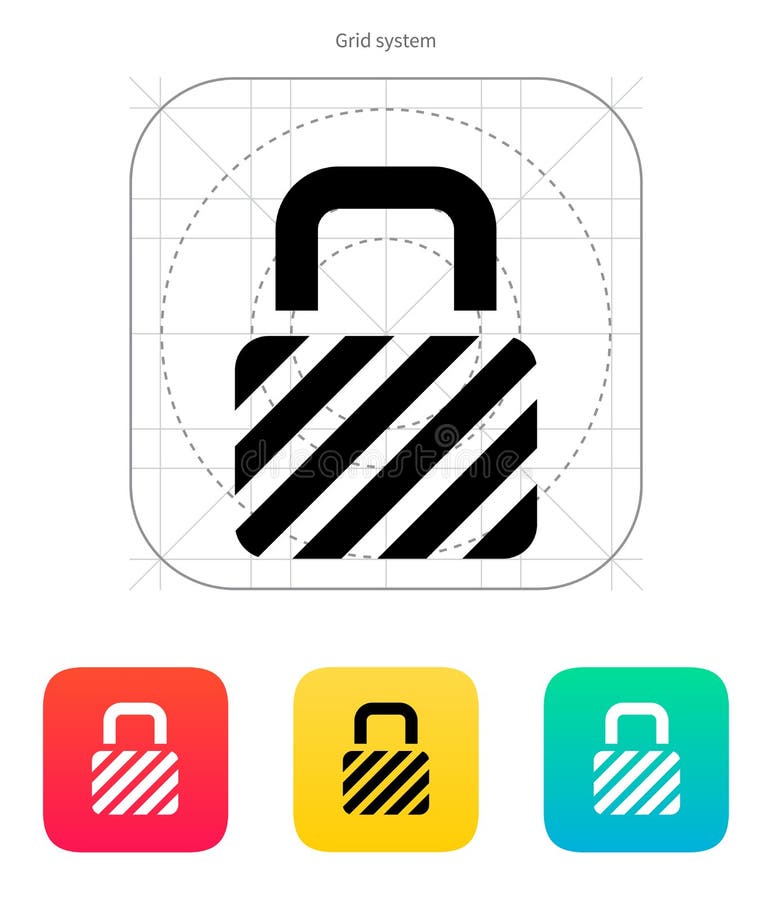 Hangslot open pictogram. vector illustratie. Illustration of misdaad ...