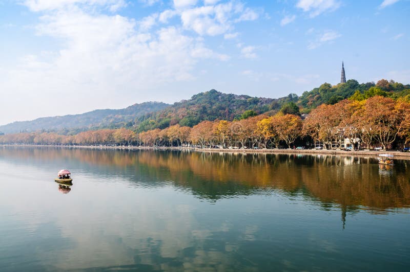 Hangzhou West Lake scenery stock photo. Image of place - 47673566