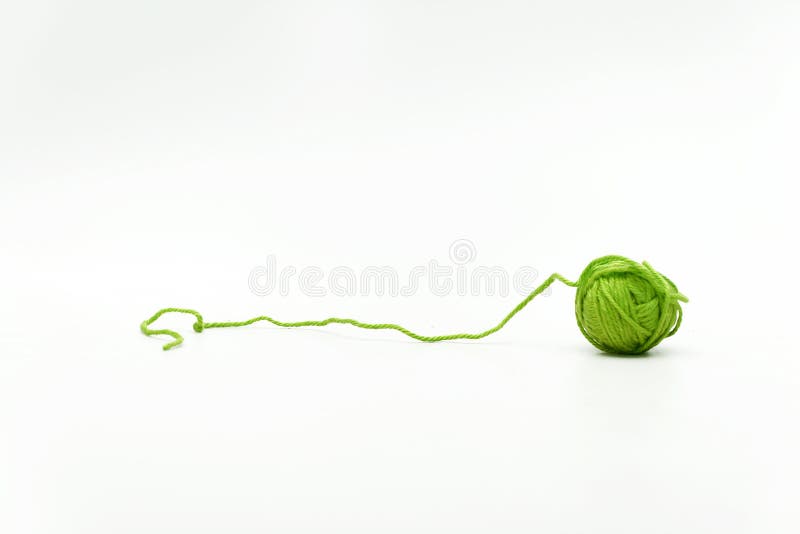 Hank Green Woolen Thread Isolated on White Background Stock Photo ...