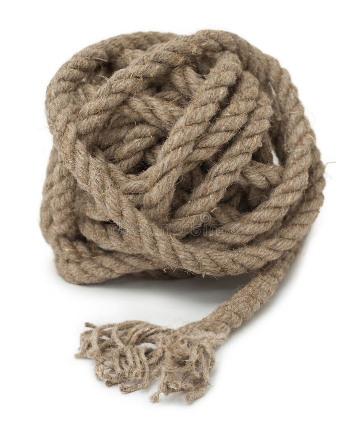 Hank of hemp rope, closeup stock photo. Image of white - 40277922