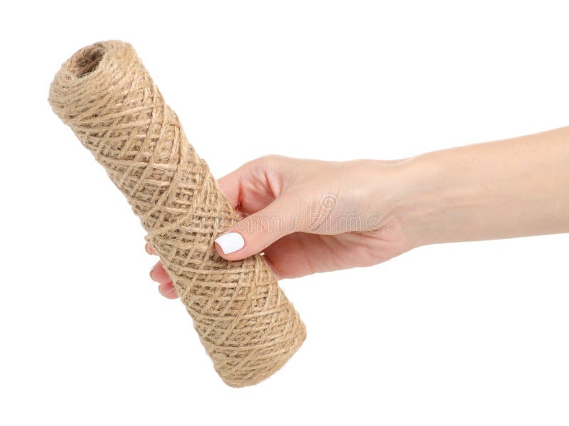 Hank rope in a hand stock image. Image of material, line - 127327001