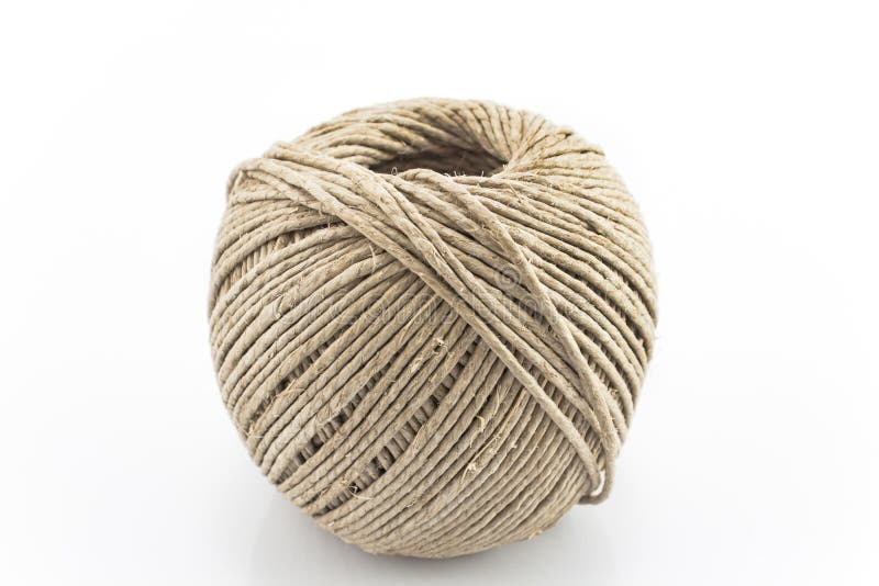 Hank of Rope Isolated on White Stock Photo - Image of binding, fiber ...