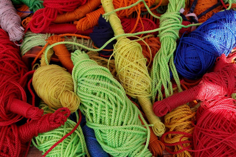 Multi-colored ropes stock image. Image of pack, rope - 111765437
