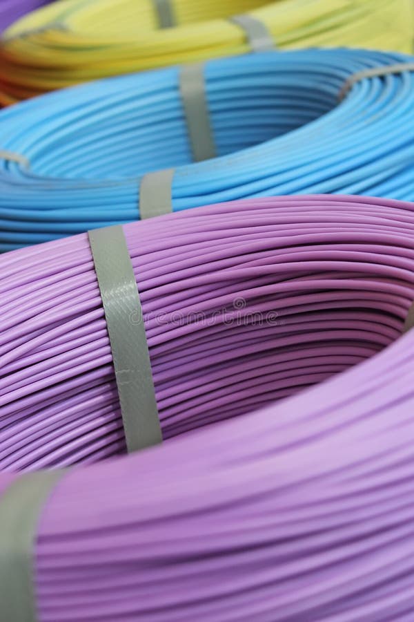 Hanks of Multi-colored Cords in the Coils Stock Image - Image of spool ...