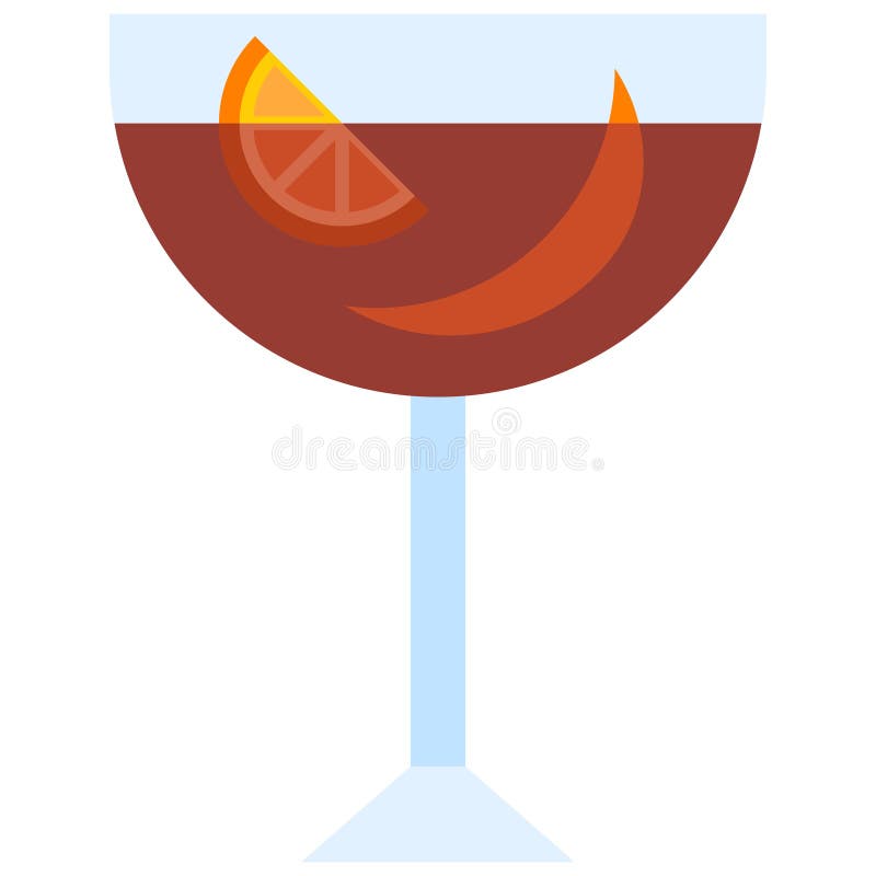Hanky-Panky Cocktail Icon, Alcoholic Mixed Drink Vector Stock Vector ...