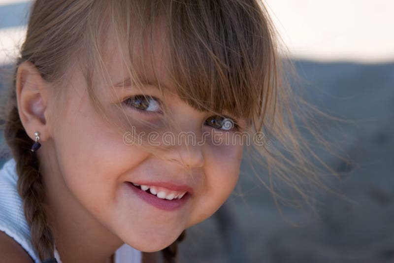 Hannah s pretty smile stock photo. Image of brunette, girl - 181710