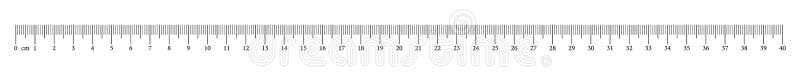 Measuring Chart with 40 Centimeters. Ruler Scale with Numbers. Length ...