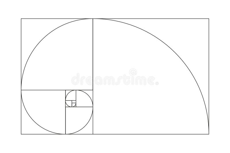 Golden Proportions. Method Golden Section. Fibonacci Array, Numbers ...
