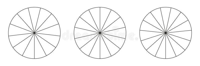 Segmented Charts Collection Isolated on a White Background. Many Number ...