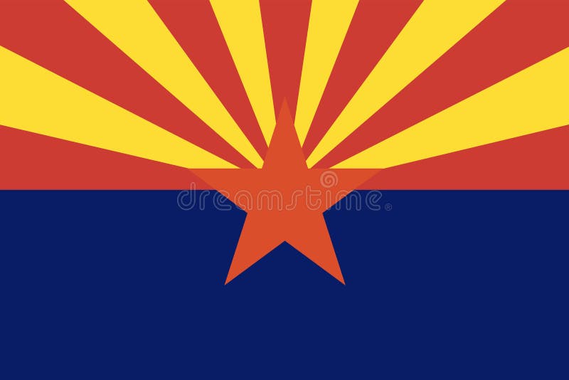 Arizona Flag. Official Colors and Proportions. Vector Simple ...