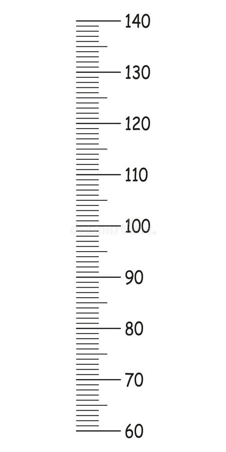 Kids Height Chart from 60 To 140 Centimeters. Template for Wall Growth ...
