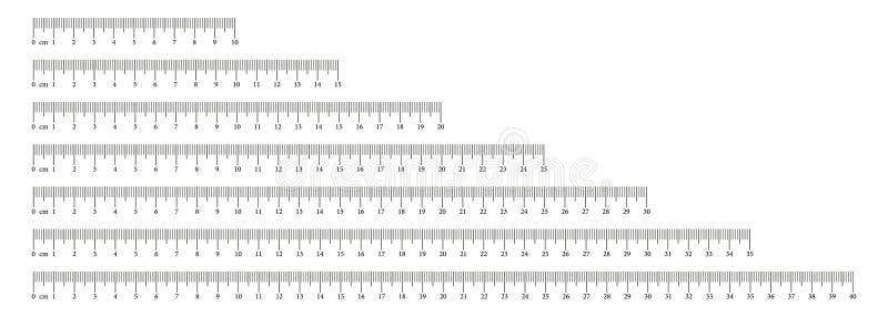 Rulers Scale Cm Measurement DIY Stock Vector - Illustration of number ...
