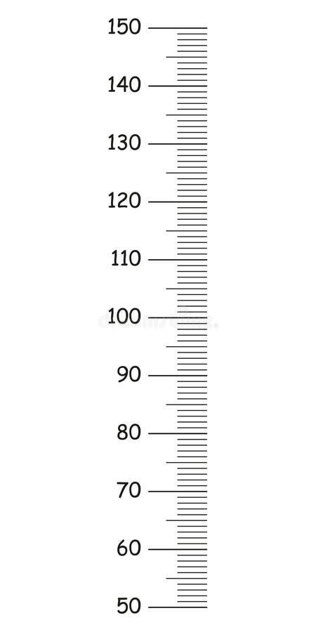 Kids Height Chart from 50 To 150 Centimeters. Template for Wall Growth ...