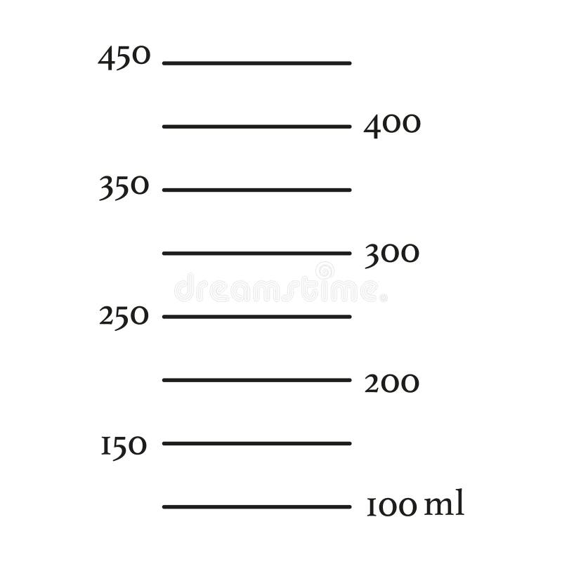 Scale 450 Ml Liquid Volume. Measuring Cup or Jug To Preparing Cooking ...
