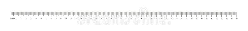 Measuring Chart with 45 Centimeters. Ruler Scale with Numbers. Length ...
