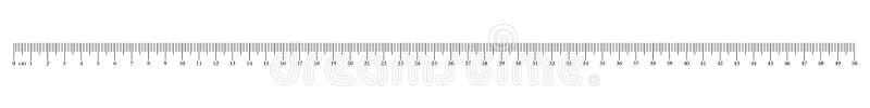 Measuring Chart with 50 Centimeters. Simple Ruler Scale with Numbers ...