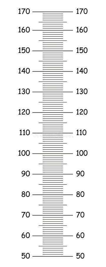 Kids Height Chart from 50 To 170 Centimeters. Template for Wall Growth ...