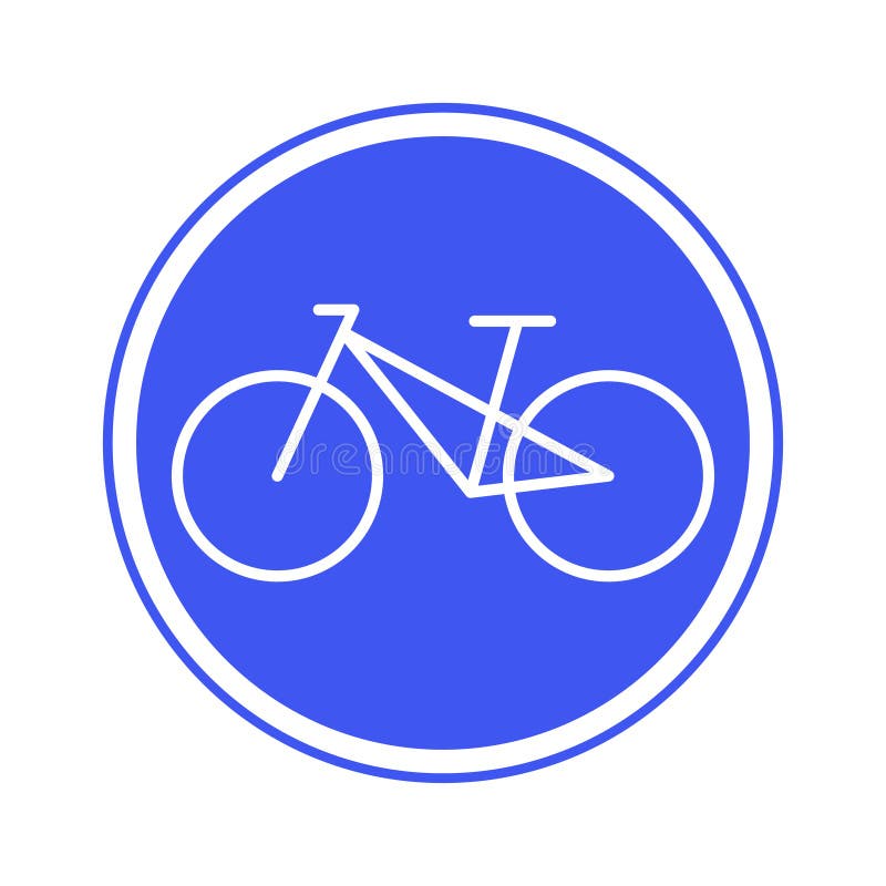 Bike Path Sign. Bicycle Icon. Transport Flat Symbol. Vector Simple ...