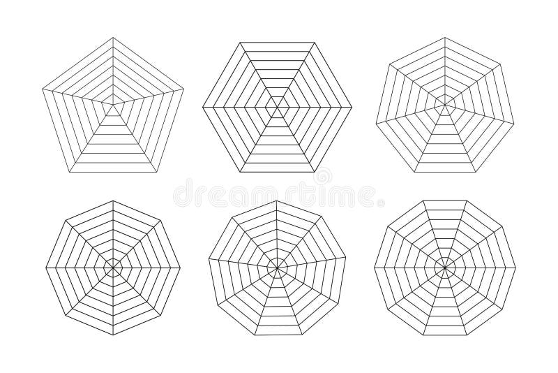 Radar, Spider Diagram Template. Spider Mesh. Polygon Graphs. Diagram ...