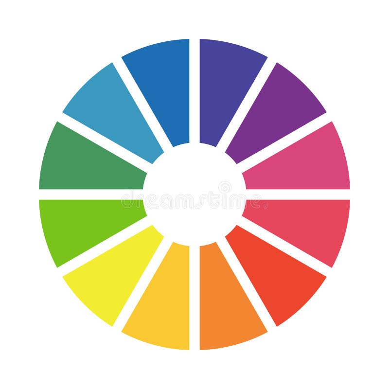 Color Palette Template for Art School. Multicolored Wheel. Infographic ...