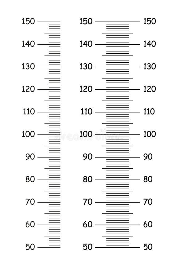 Set of Kids Height Charts from 50 To 150 Centimeters. Templates for ...
