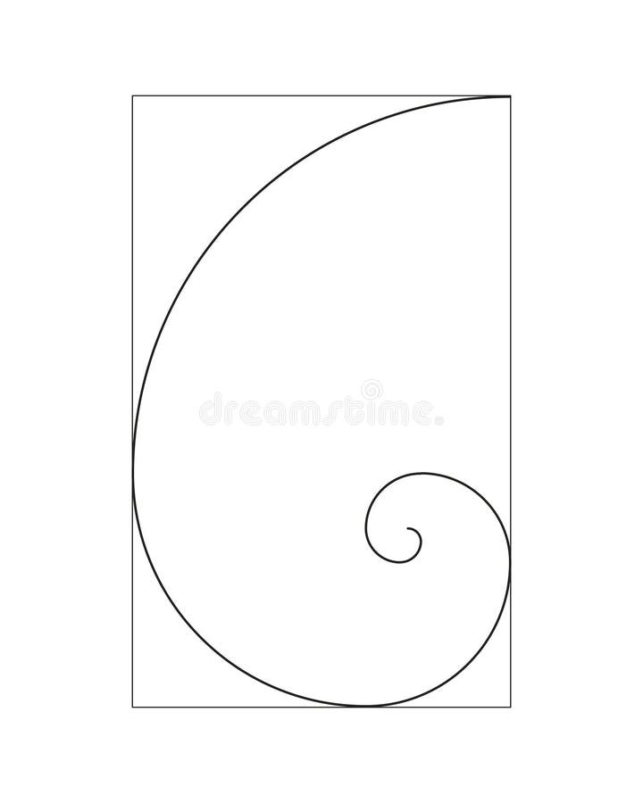 Golden Ratio Template. Harmony Square. Fibonacci Array, Numbers ...