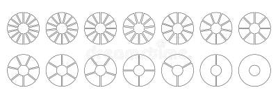 Circle Divided 12 Equal Segments Stock Illustrations – 64 Circle ...