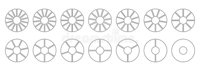 Circle Divided 12 Equal Segments Stock Illustrations – 56 Circle ...