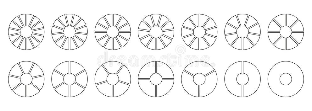 Circle Divided 12 Equal Segments Stock Illustrations – 56 Circle ...