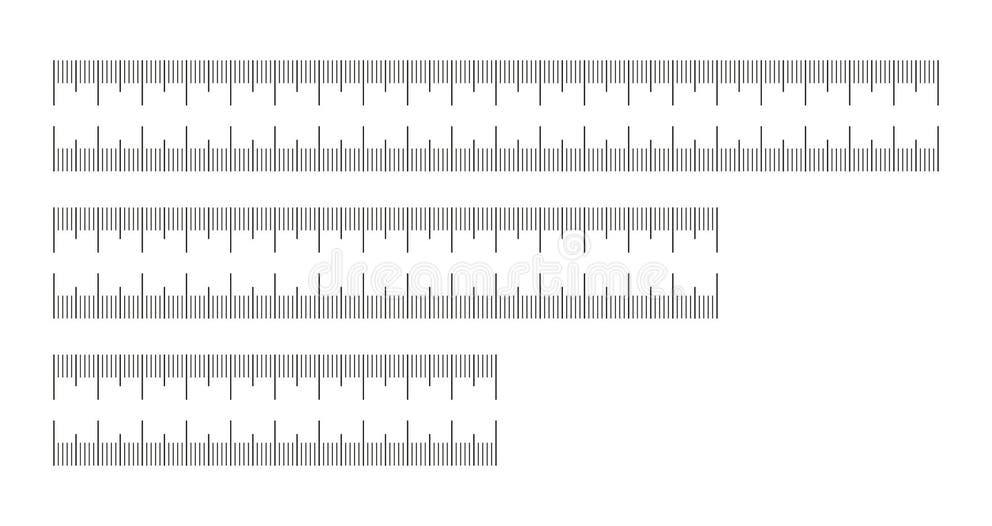 Measuring Charts with 10,15, 20 Centimeters. Length Measurement Math ...