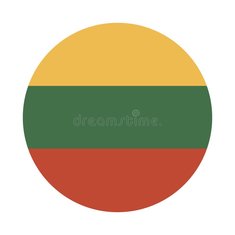 Roundel of the Lithuanian Flag. Circle Flag of Lithuania. Stock ...
