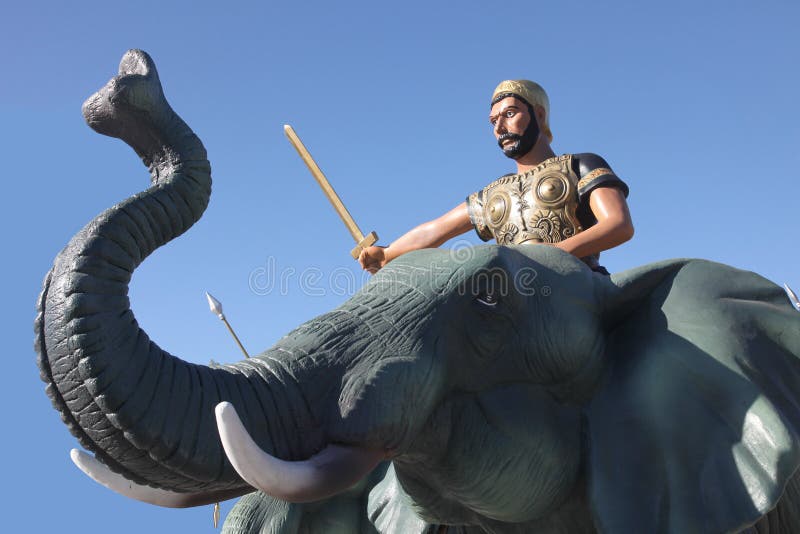 Hannibal Riding on an Elephant Stock Photo - Image of riding, outdoor ...
