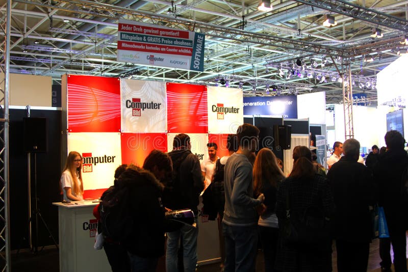 Stand of Computer Bild at CEBIT Computer Exporges Editorial Stock Image ...