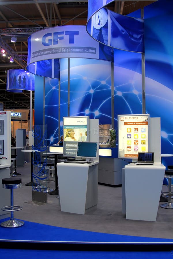 Stand of GFT at CEBIT Computer Expo Editorial Stock Image - Image of fame, screen: 29830059