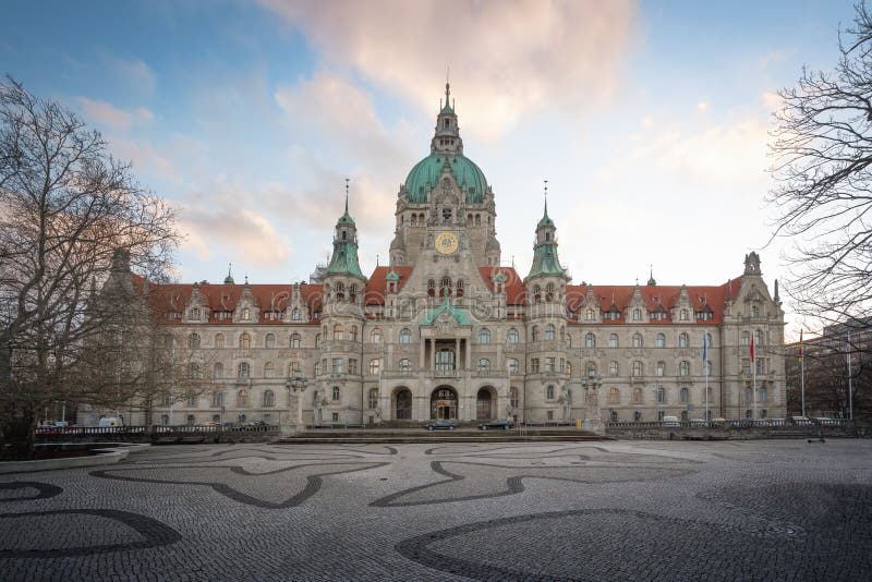 Hannover New Town Hall - Hanover, Germany Editorial Stock Photo - Image ...