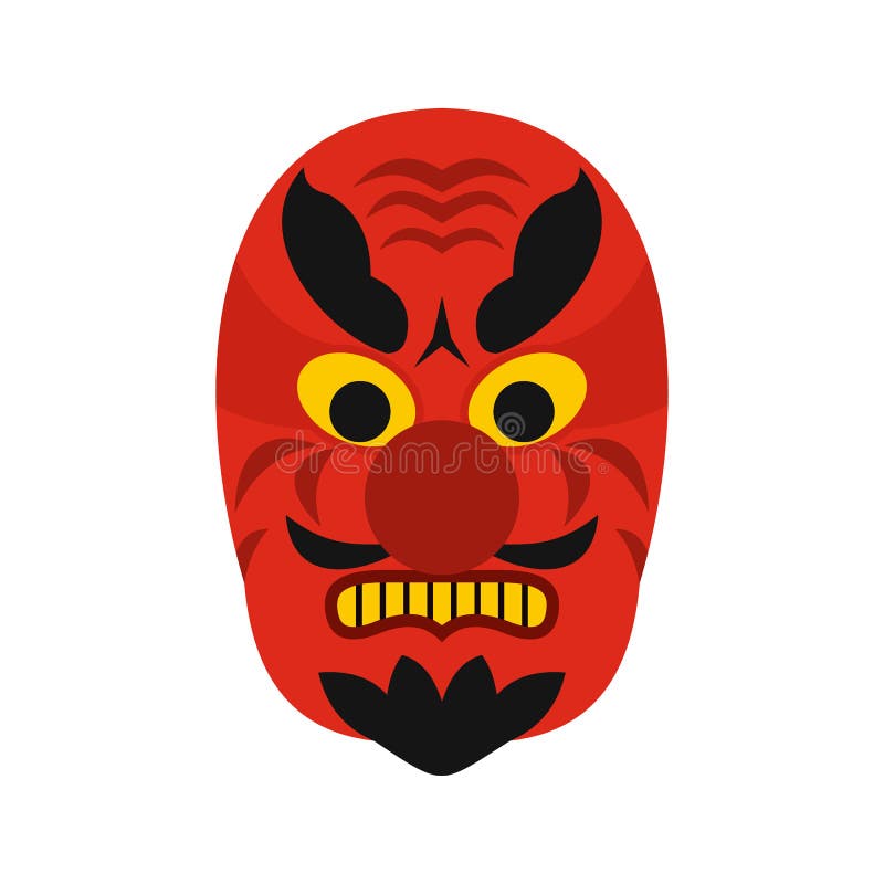 Hannya mask icon cartoon stock vector. Illustration of decoration ...
