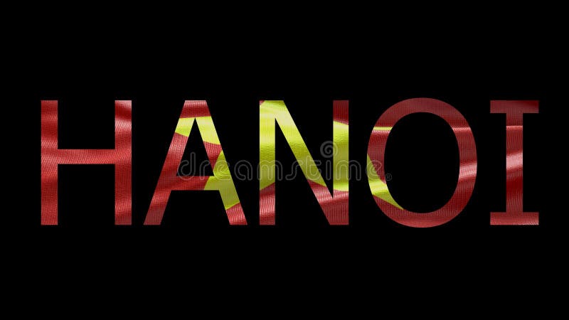 Hanoi Name on Transparent Background. Waving Flag Stock Footage - Video ...