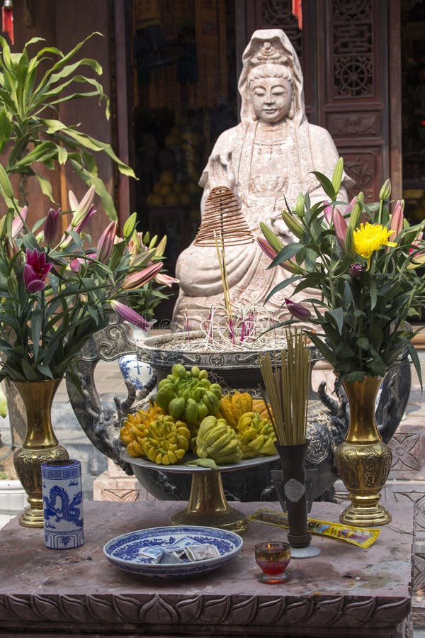 A Stone Statue at Temple in Hanoi Editorial Photo - Image of ...