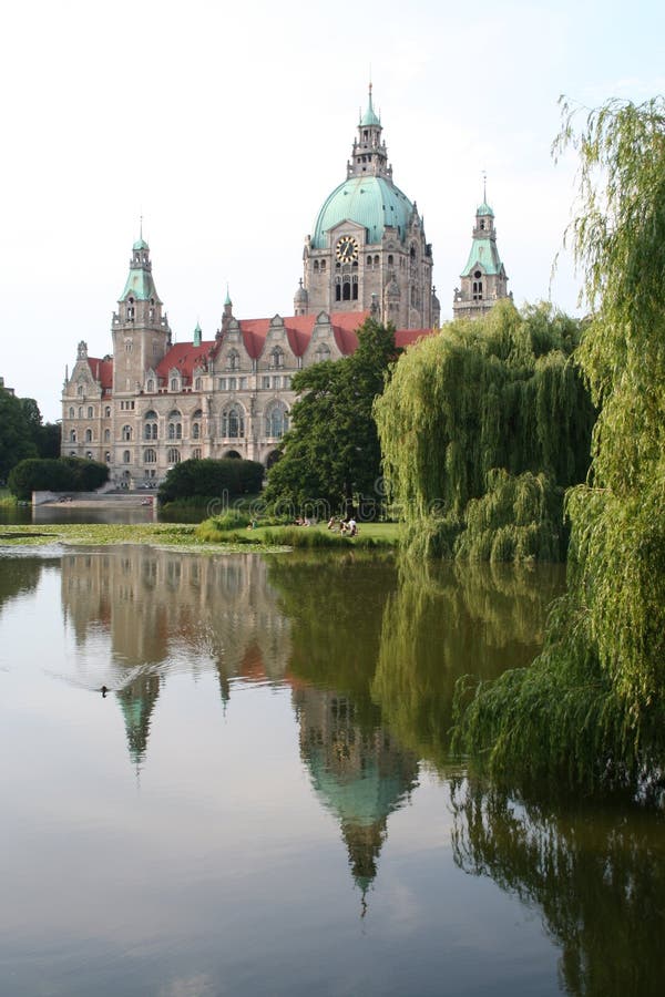 Hanover City Hall with Reflection Editorial Photo - Image of summer ...