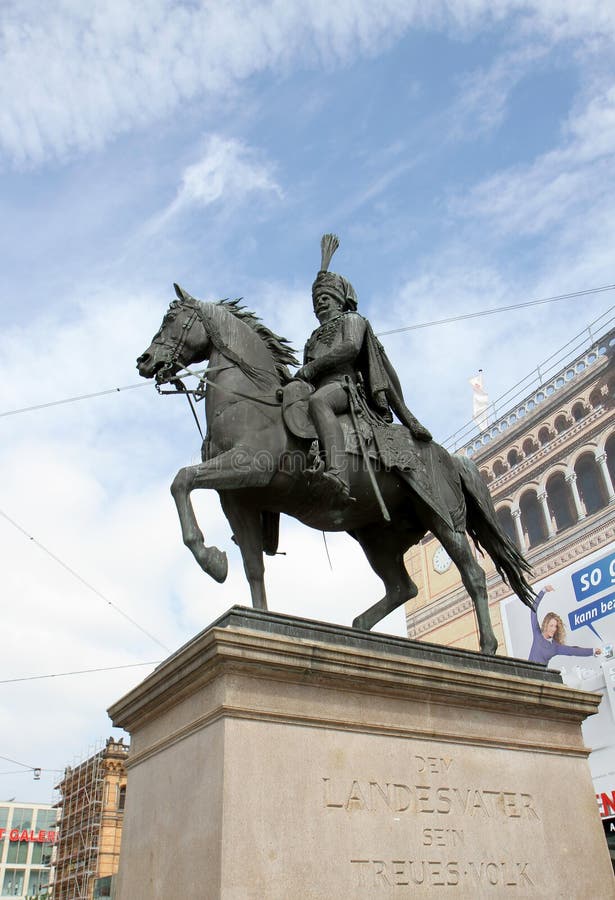 Ernst August Statue with Blue Sky Background in Hanover, Germany ...