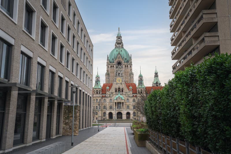 Hanover New Town Hall - Hanover, Germany Stock Photo - Image of ...