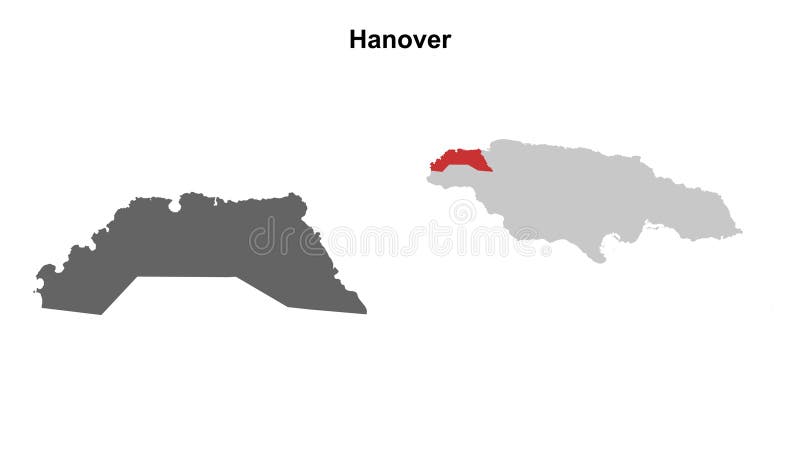 Hanover outline map stock vector. Illustration of region - 378994927