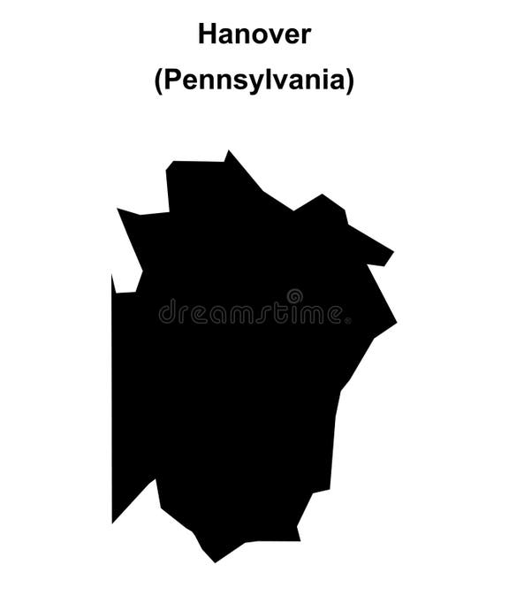 Hanover outline map stock vector. Illustration of cartography - 357532227