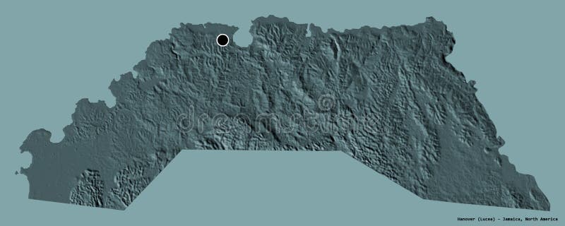 Hanover, Parish of Jamaica, on Solid. Administrative Stock Illustration ...