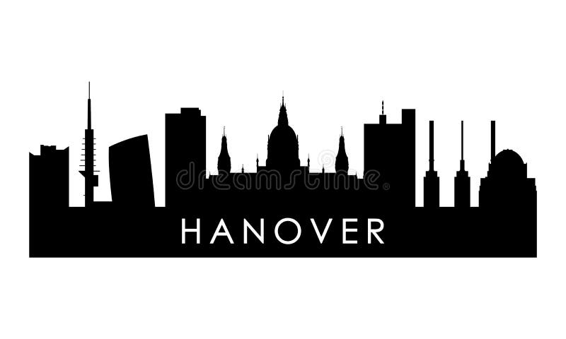 Hanover Skyline Silhouette. Stock Vector - Illustration of isolated ...