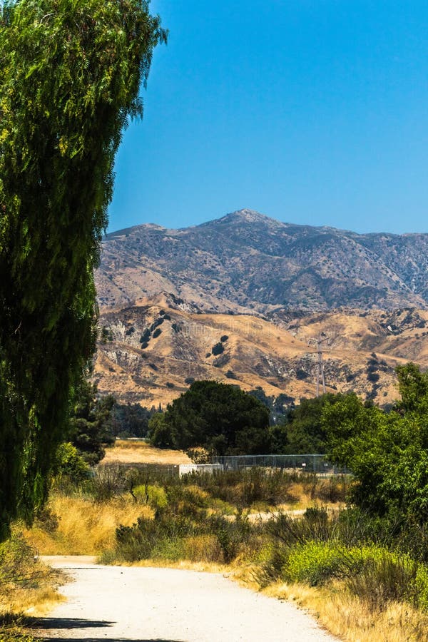 Hansen Dam Trail stock image. Image of ground, mountains - 94200719